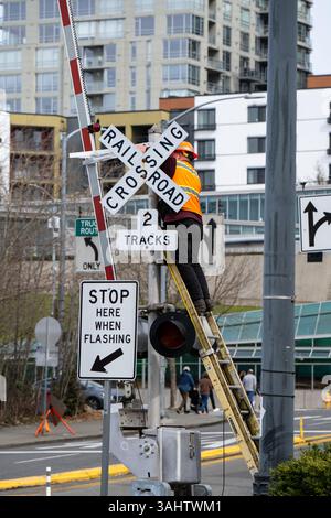 Seattle, USA. 21st Mar 2025. Anti Elon Musk graffiti on the Seattle ...