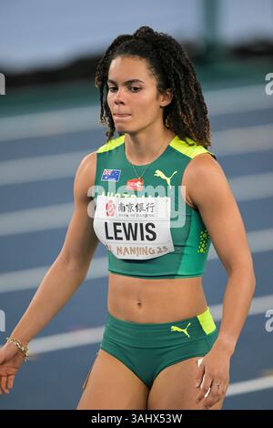 Torrie Lewis of Australia competing in the 60m heat four at the World ...