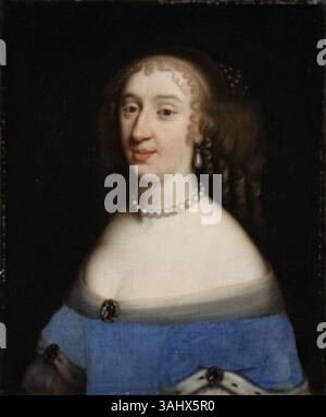 This portrait by Charles Beaubrun depicts Anne of Austria, the Queen of ...