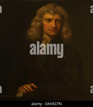 The portrait of Sir Isaac Newton, painted by Godfrey Kneller, captures ...