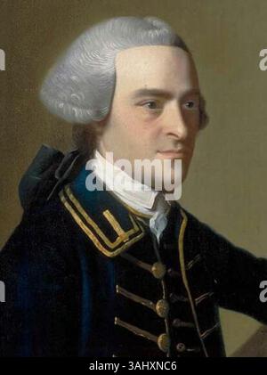 This portrait of John Hancock, a prominent figure in American history ...
