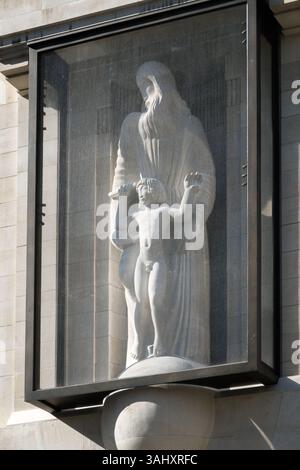 Eric Gill sculptures of Prospero and Ariel on the facade of BBC ...