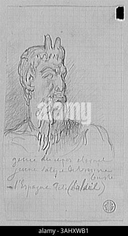 This is a study of the mythological figure of the satyr by Gustave ...
