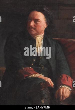 'Peter the Great Interrogating the Tsarevich Alexei Petrovich at Peterhof' is an 1871 painting ...