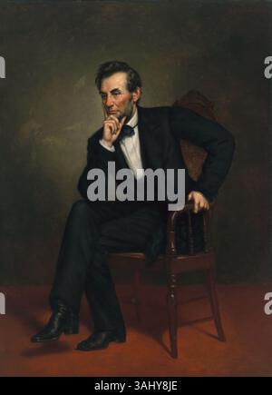 This portrait depicts Abraham Lincoln, 16th U.S. President, capturing ...