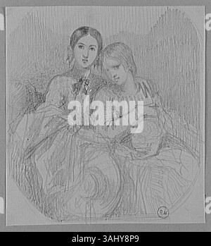 Gustave Moreau’s study of two female busts for his work 'Les Chimères ...