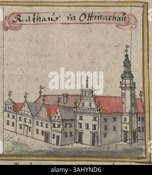 Ottmachau (Otmuchów) in the 18th century, depicted by Werner Friedrich ...