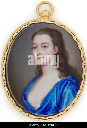 This portrait by Christian Friedrich Zincke depicts Henrietta Boyle ...