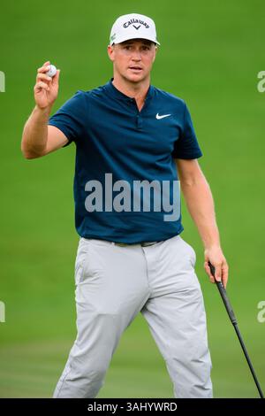 Golfer Alex Noren during the PGA Championship on Saturday August 12 ...