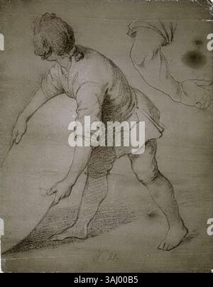 This 1773 pencil study by Anton Losenko is part of the preparatory work ...