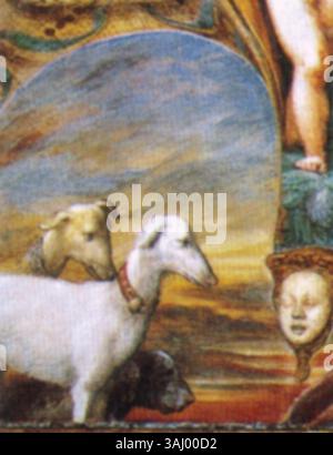 Fresco by Parmigianino depicting the mythological scene of Diana and ...
