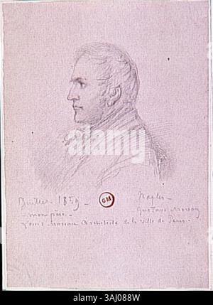 Gustave Moreau-Portrait de Louis Moreau-Des. 12829 Stock Photo - Alamy