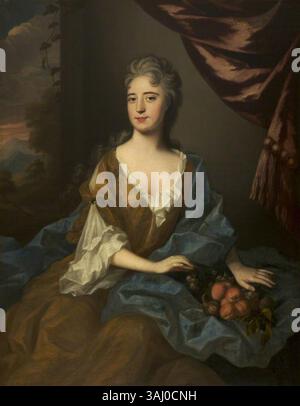Portrait of an unknown woman between 1700 and 1724 by Gerrit Alberts ...