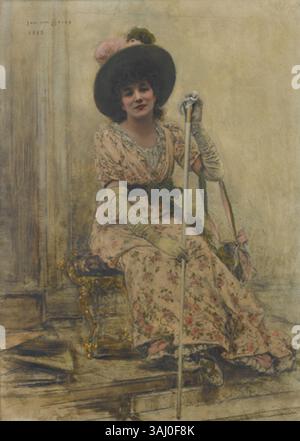 A portrait of Sarah Bernhardt, the renowned French actress, who gained ...