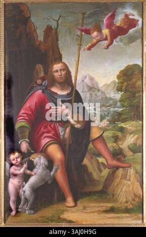 This artwork by Bernardino Zenale depicts Saint Michael the Archangel ...