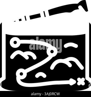 trail map pole nordic walking isometric icon vector illustration Stock ...