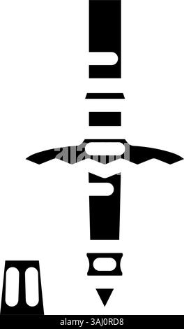 pole tip close up spike rubber cap line icon vector illustration Stock ...