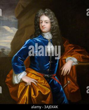 This portrait, a follower of Godfrey Kneller, depicts Lady Anne Egerton ...