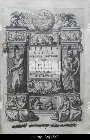 The Sixto-Clementine Vulgate, a Latin Bible edition published in 1598 ...