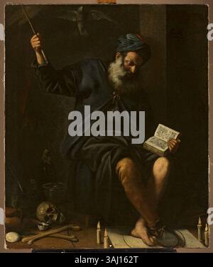 An anonymous painting of an elderly man created by the artist V. Golike ...