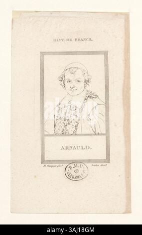 This intaglio print features Antoine Arnauld, a prominent philosopher ...