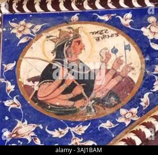 Fresco from the Khem Singh Bedi haveli depicting Baba Atal Rai Sodhi ...