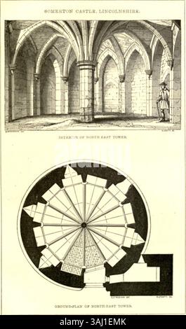 Illustration of Somerton Castle’s tower by James Sandby Padley ...