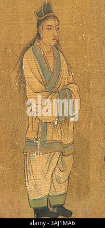 This drawing by Yan Liben from the Tang Dynasty depicts a historical ...