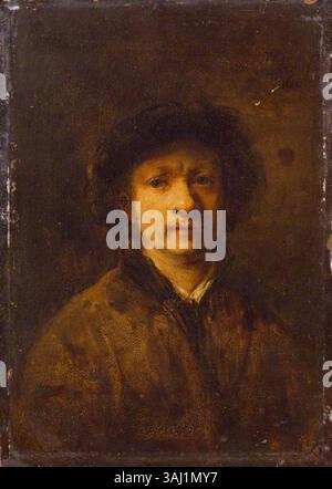 Rembrandt’s iconic portrait style is on display here, with the use of ...