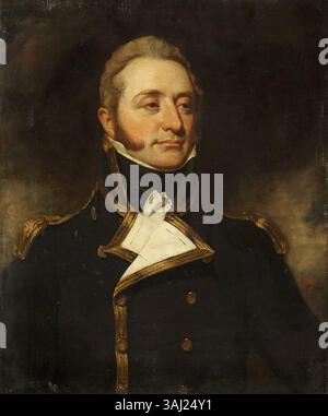 This circa 1810 portrait depicts a captain, showcasing the formal ...