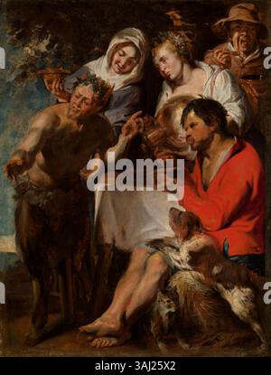 'Jordaens Satyr' by Jacob Jordaens depicts the mythical creature satyr ...