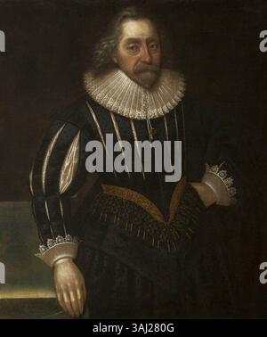 A portrait of Sir George Booth, 1st Baronet, painted circa 1640. The ...
