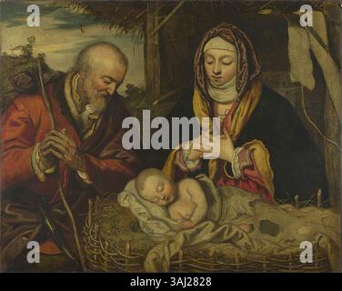 Tintoretto / 'The Holy Family', 16th, Oil on canvas. Museum: Hospital ...