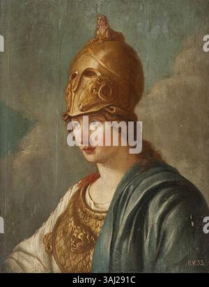 Ancient Greek encaustic painting on marble depicting a young man, with ...