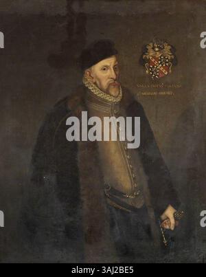 This portrait, attributed to the British (English) School, depicts ...