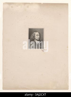This lithograph portrays Blaise Pascal in the 17th century ...