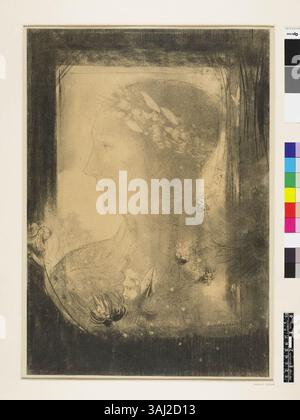 Odilon Redon’s 'Profile of a Woman in the Window' is a pastel drawing ...