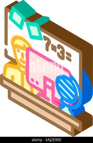 personalized learning online learning platform isometric icon vector ...