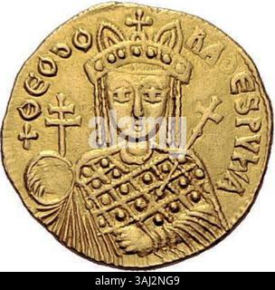 The Byzantine Empress Theodora I in her imperial box in the Hippodrome ...