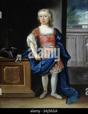 A portrait of Thomas Peter Strickland (1701-1754), painted between circa 1735 and 1740. The oil ...