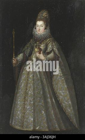 This portrait depicts Anna of Tyrol as the Holy Roman Empress ...