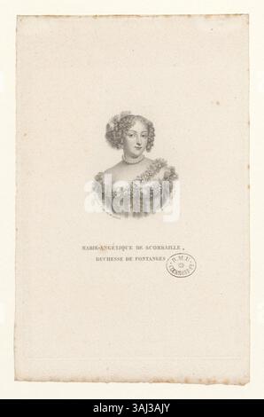 This intaglio print of Marie-Angélique de Scorailles, Duchess of ...