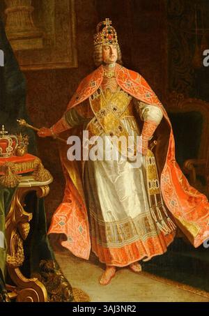This painting depicts the coronation of Emperor Franz Joseph I and his ...