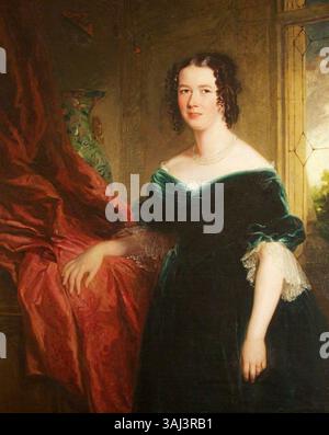 A portrait of Elizabeth Taylor as Mrs. Charles Chaplin, painted by ...