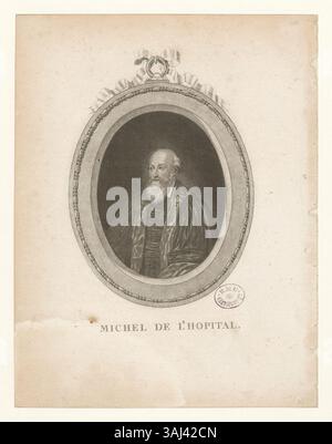 A print from the Boyer collection of Michel de L'Hopital, Chancellor of ...