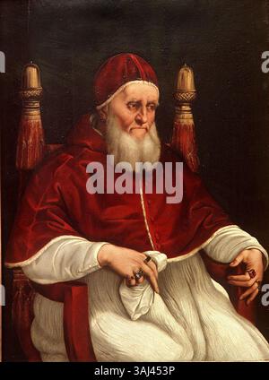 This portrait of Pope Julius II, painted by Raphael and his workshop ...