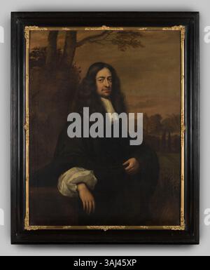 This portrait, created between 1650 and 1699, depicts an unknown woman ...