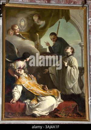This oil painting by Giambettino Cignaroli depicts the dramatic scene ...