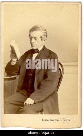 Photograph of David Friedrich Strauss, taken by Hermann Gnther between ...