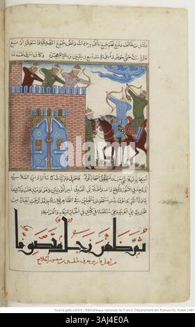 A 14th-century miniature from the 'Chronology of Ancient Nations,' f ...